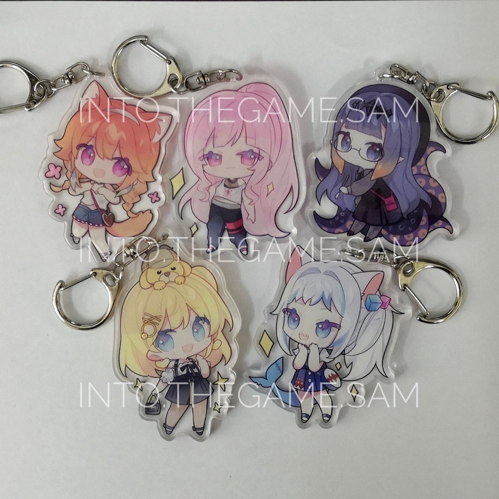 [พร้อมส่ง] พวงกุญแจ Hololive EN Vtuber Acrylic Keychain เป็น Fanmade ...