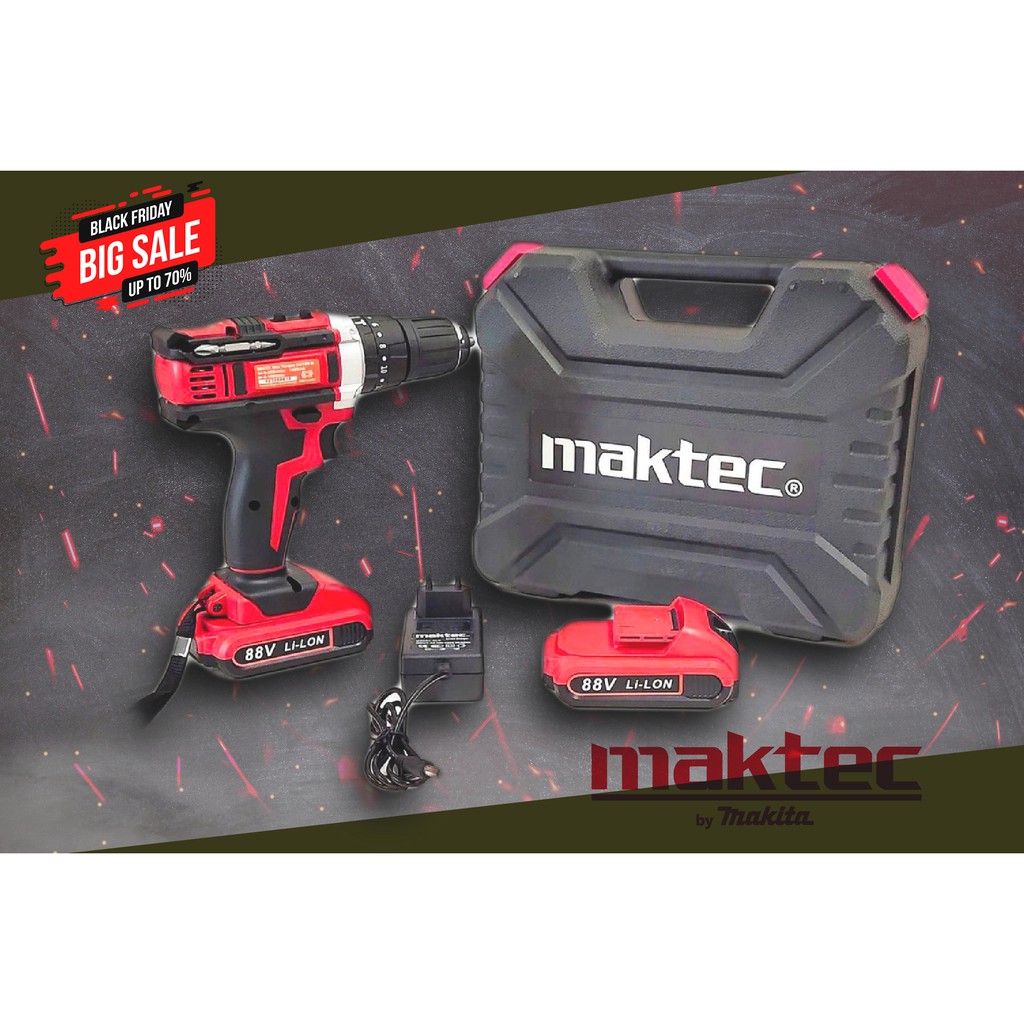 Maktec 88V 3 ระบบ จัดส่งฟรี สว่านกระแทกสว่านไร้สาย สว่านแบต maktec 88V 3 ระบบ แถมชุดใช้งาน ...