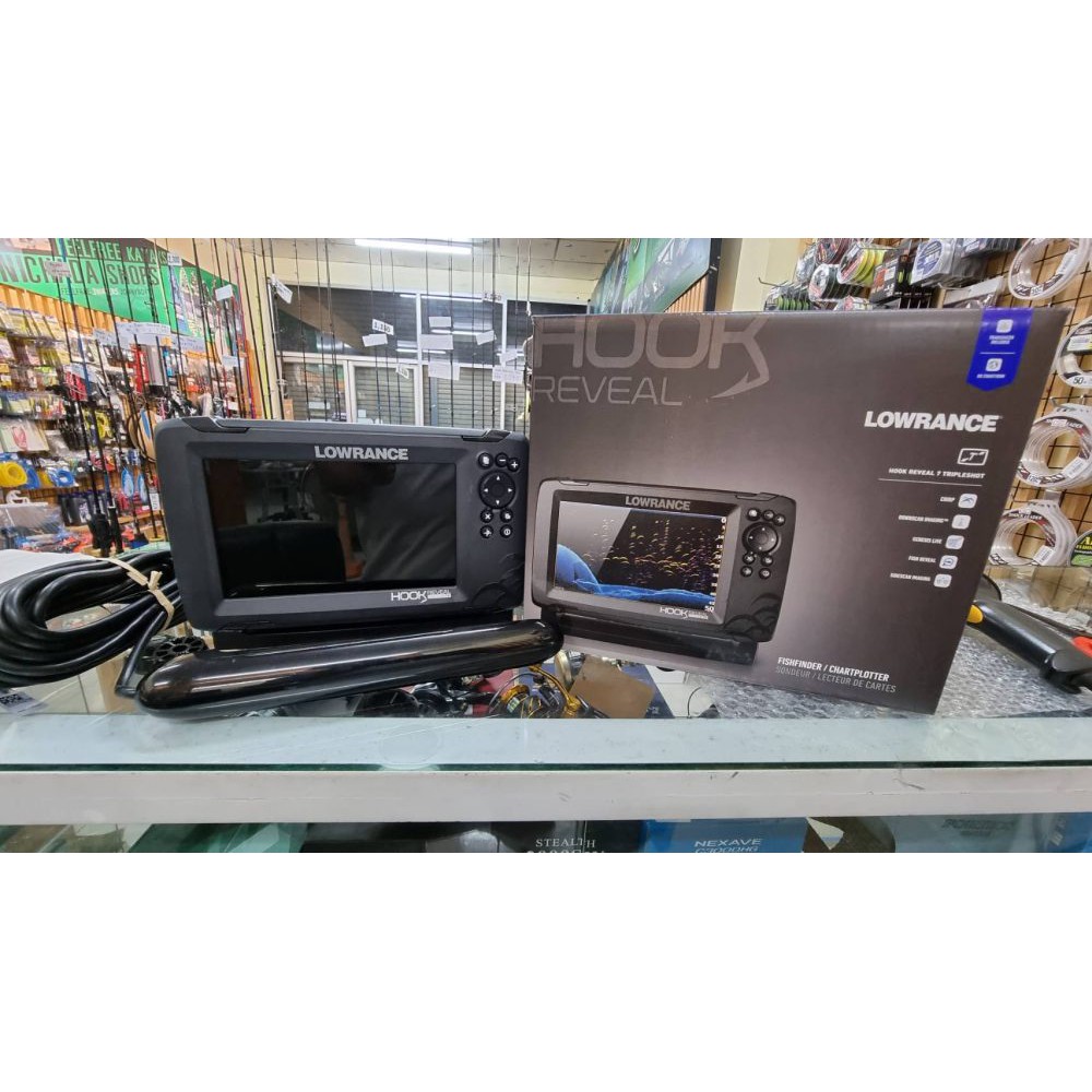Lowrance Hook Reveal 7 รุ่น TriplesShot หน้าจอ 7นิ้ว สแกนข้าง มีแผนที่ ...