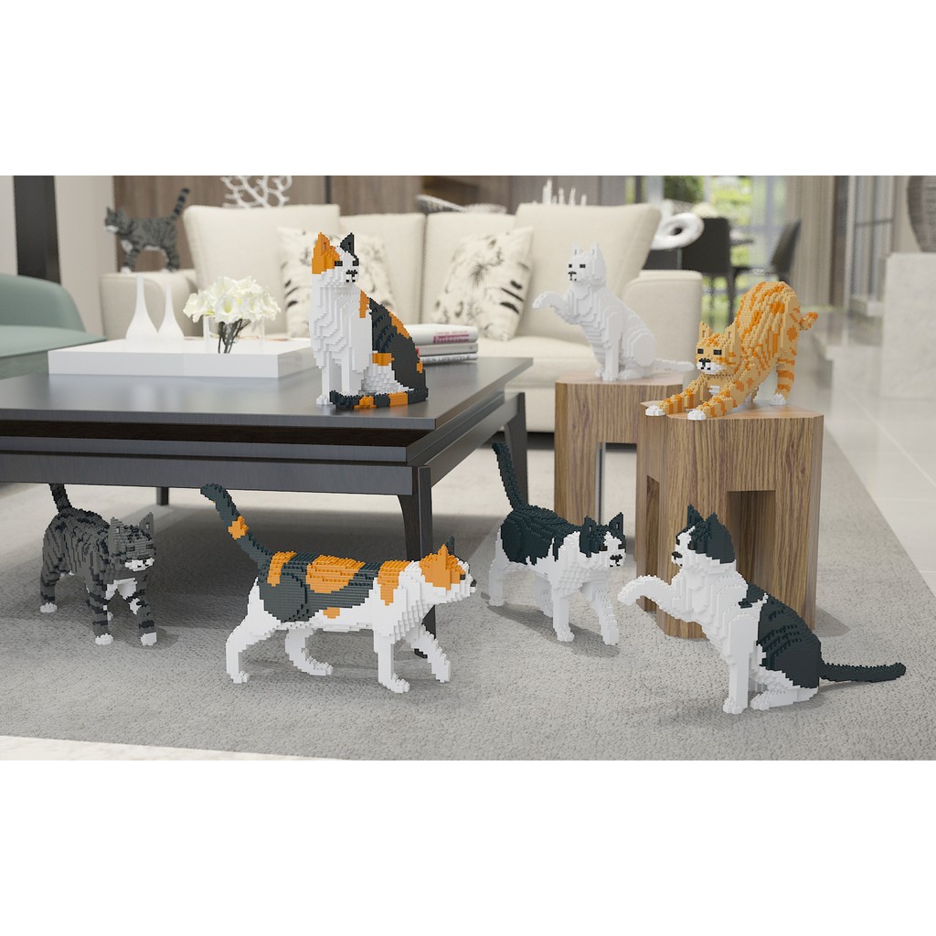 Jekca Building Block Cat A1 A2 A3 ตัวต่อบล๊อคขนาดเท่าแมวจริง | Shopee ...