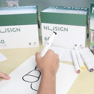 Nusign ปากกามาร์คเกอร์ copic ปากกาไฮไลท์ ใช้งานได้ 2 หัว วาดภาพ สีสด ...