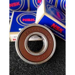 6204 DU ( 20 x 47 x 14 mm. ) NSK BALL BEARING เอ็นเอสเค ลูกปืนเม็ดกลม ฝายาง = 1 ตลับ 6204DDUCM ...