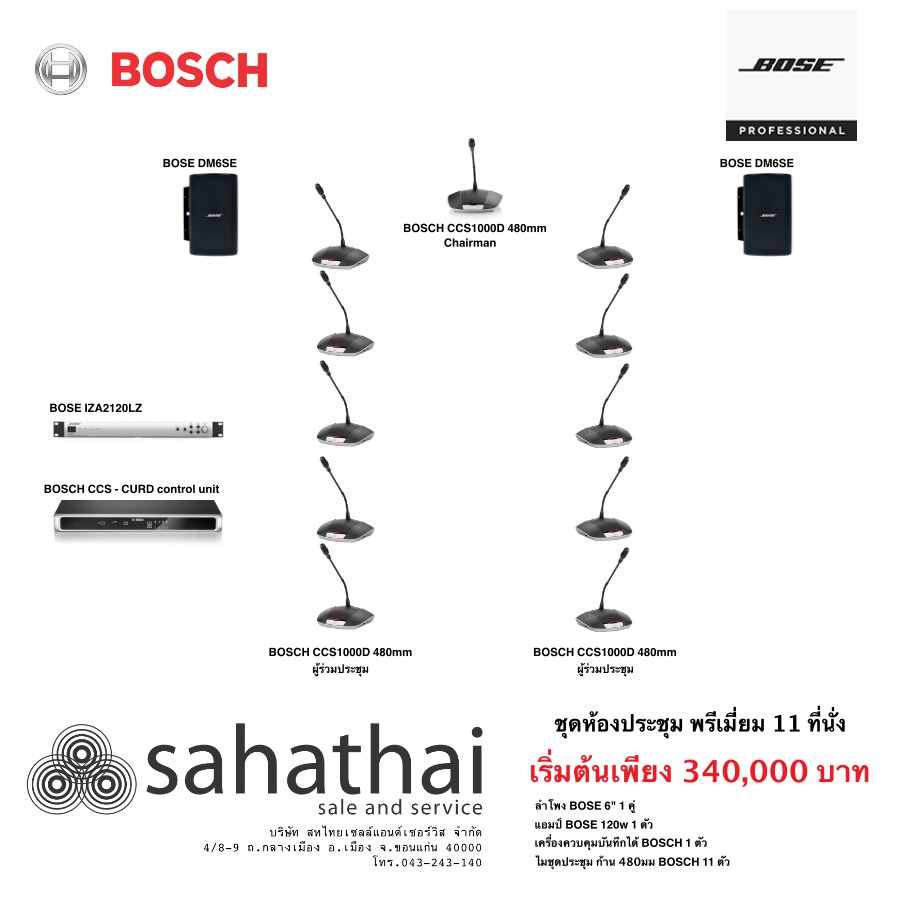 BOSCH CCS1000D ชุดประชุม ดิจิตอล | Shopee Thailand