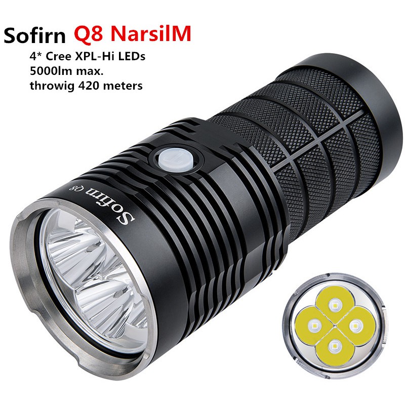 Sofirn BLF Q8 ไฟฉาย LED BLF 5000 ลูเมน 4* XPL HI LED พร้อมแบตเตอรี่ ...