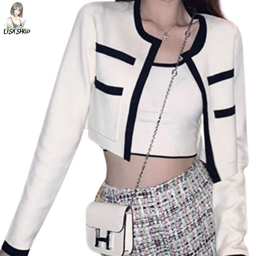 มาใหม่ เสื้อกล้าม+เสื้อคลุมไหมพรม สีพื้นผ้านิ่ม งานไฮโซ พร้อมส่งจากไทย ...