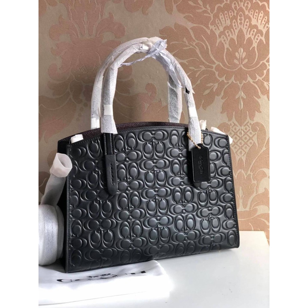 กระเป๋าสะพายข้าง COACH 51665 CHARLIE CARRYALL 28 IN SIGNATURE LEATHER ...