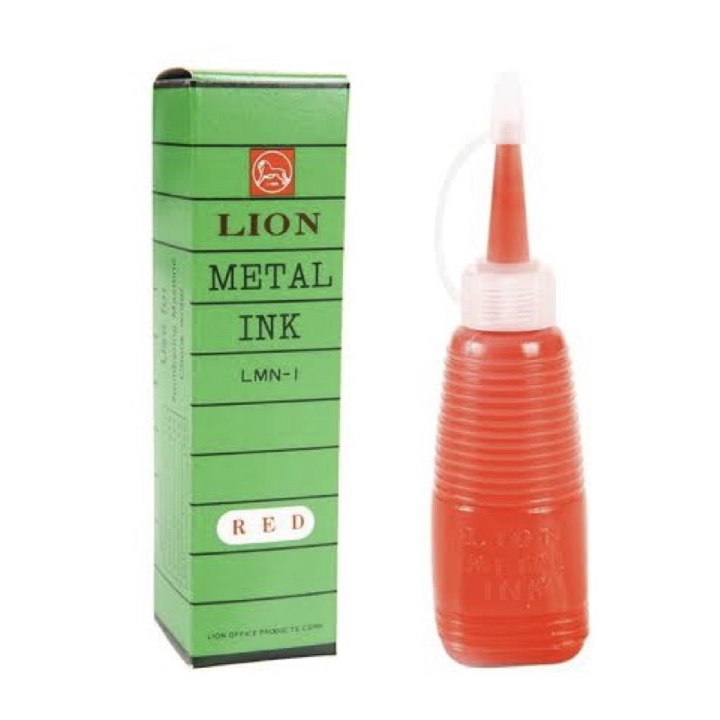 LionMetal INK “RED” หมึกเติมเครื่องตี(Numbering Machine) | Shopee Thailand