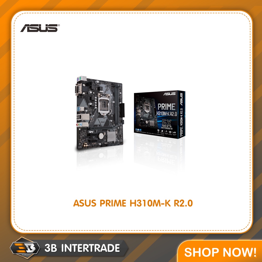 MAINBOARD(เมนบอร์ด) Asus Prime H310M-K R2.0 Support CPU Intel 1151 Gen8 - Gen9 รับประกันศูนย์ ...