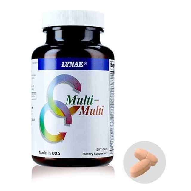 Lynae Multi-Multi 100 เม็ดไลเน่ มัลติวิตามินรวม ป้องกันการขาดวิตามินและเกลือแร่ บำรุงสมองและ ...