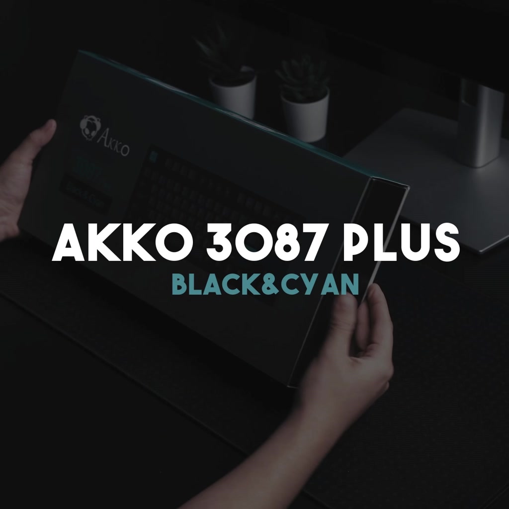 คีย์บอร์ด Akko 3087 Plus Black & Cyan TKL 87 ปุ่ม Akko Switch ...