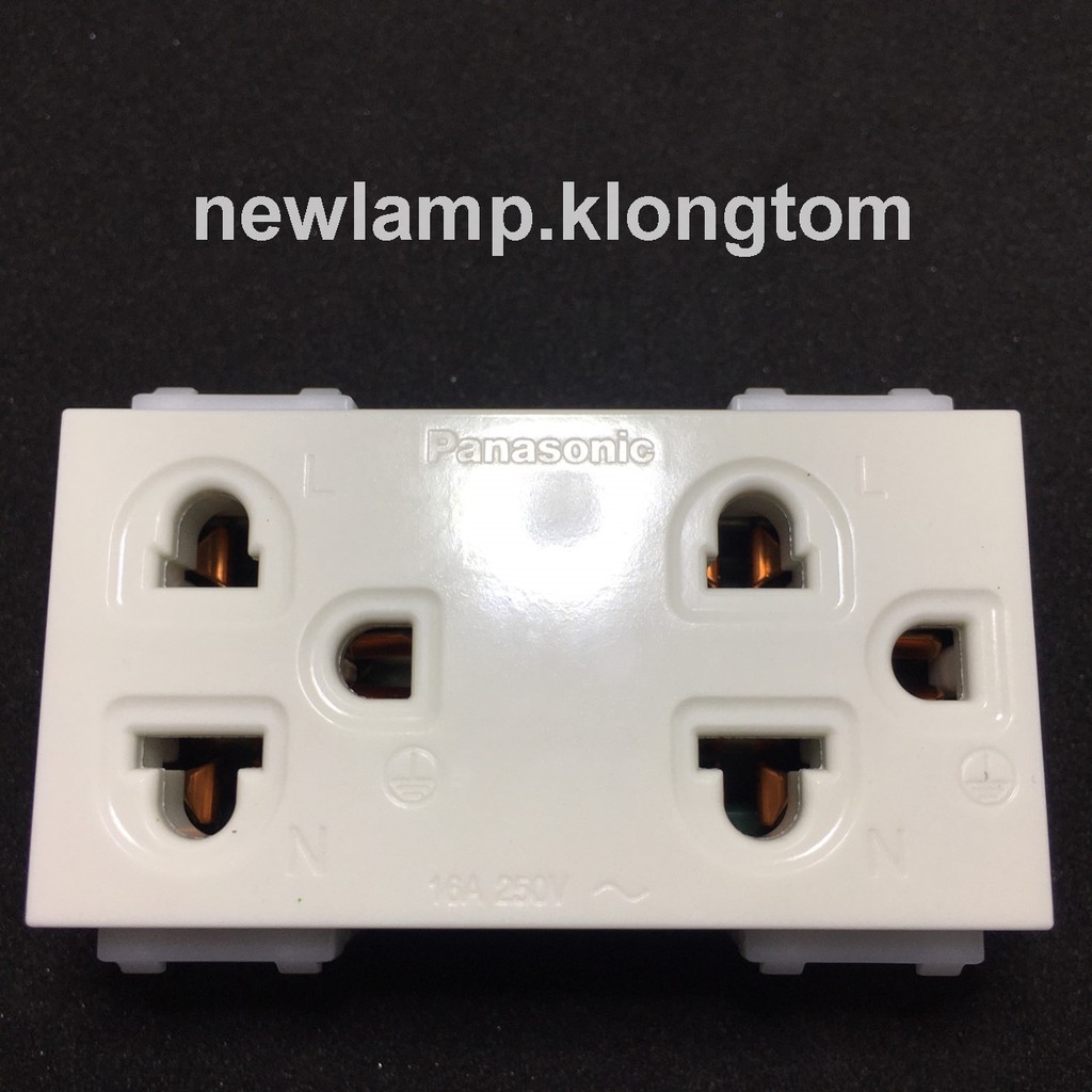 ปลั๊ก/เต้ารับ คู่มีกราวด์ Panasonic Wide Series 16A 230V WEG 15929 ...