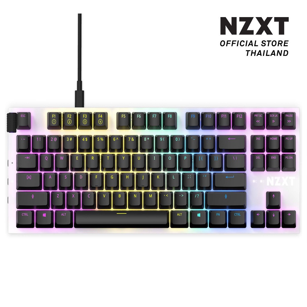 NZXT KEYBOARD FUNCTION TENKEYLESS WHITE/BLACK | Shopee Thailand