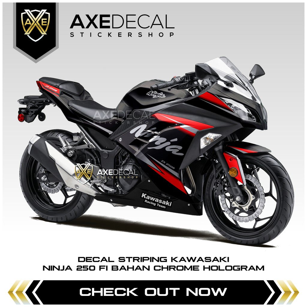 Striping Ninja 250 Fi เก่า Chrome วัสดุโฮโลแกรม / สติ๊กเกอร์สําหรับ ...