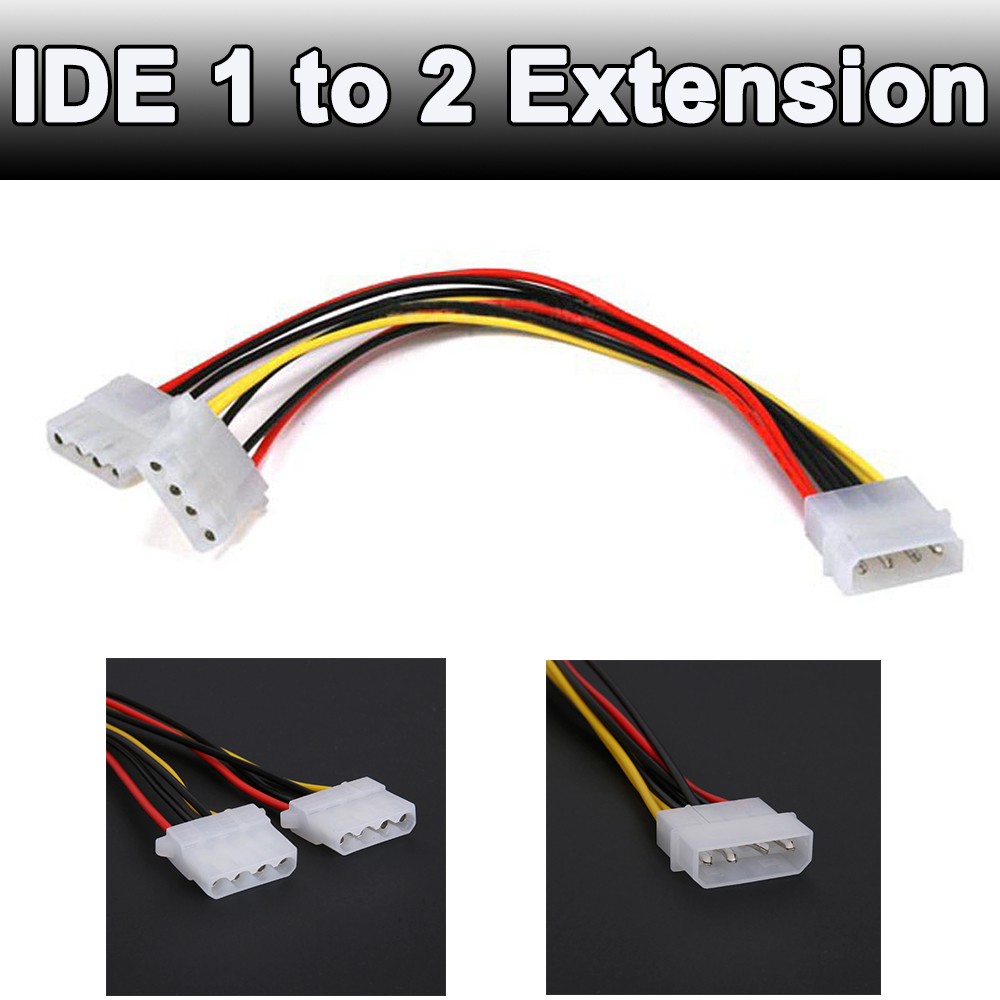 สาย Y เพาเวอร์แบบ IDE ยาว17cm 2Way 4pin PSU Power Splitter IDE Cable ...