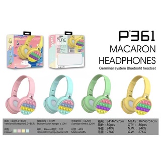 หูฟัง P361 มีไมโครโฟนใช้กับโน๊ตบุ๊ค มือถือ ได้ หูฟังครอบหูพร้อมไมค์ เสียงดี | Shopee Thailand