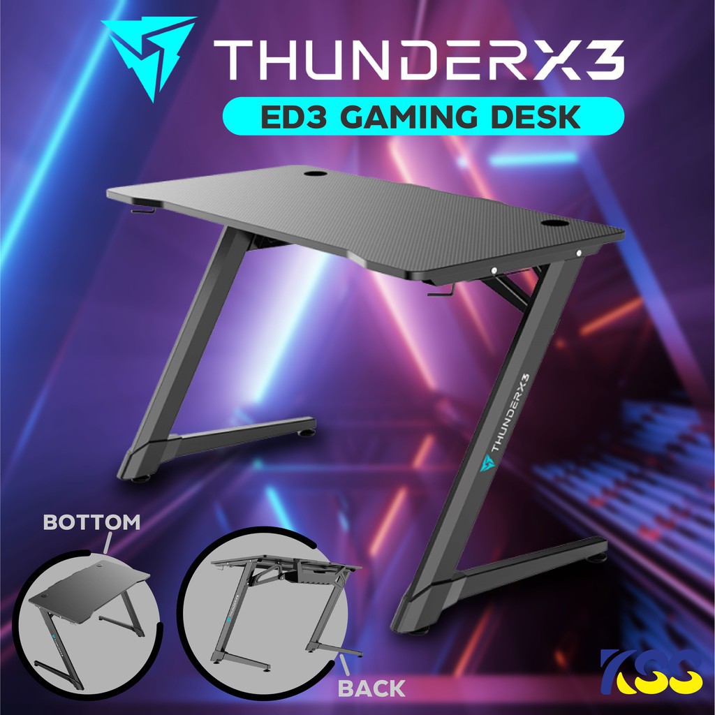 (โปรลดราคา) ThunderX3 ED3 Gaming Desk โต๊ะเกมส์ ขาเหล็ก ประกัน 1 ปี ...