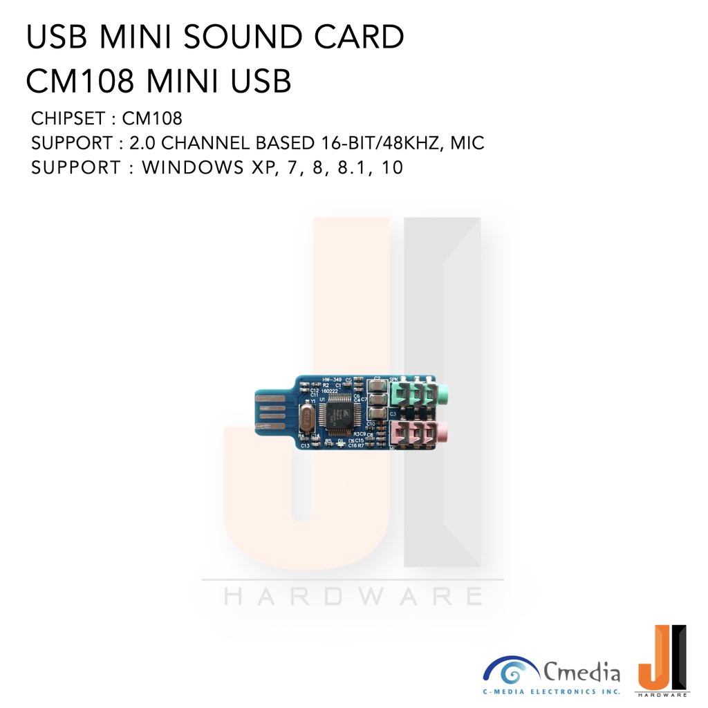 USB Mini Sound Card CM108 Mini 2.0 Channel (สินค้าใหม่ มีการรับประกัน) | Shopee Thailand