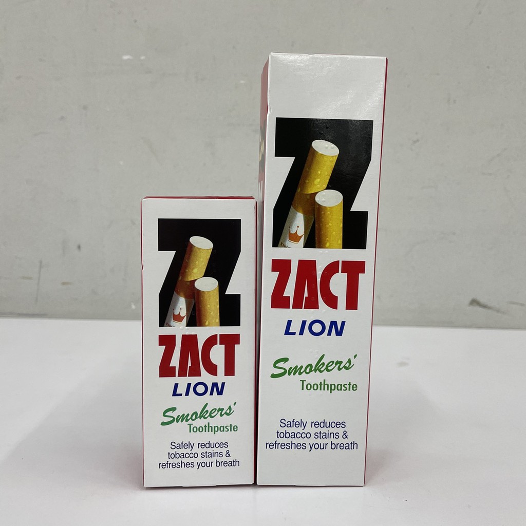 Zact Lion Smoker Toothpaste แซคท์ ไลอ้อน สโมคเกอร์ ผลิตภัณฑ์ยาสีฟันขจัดคราบคราบบุหรี่ 160 กรัม ...