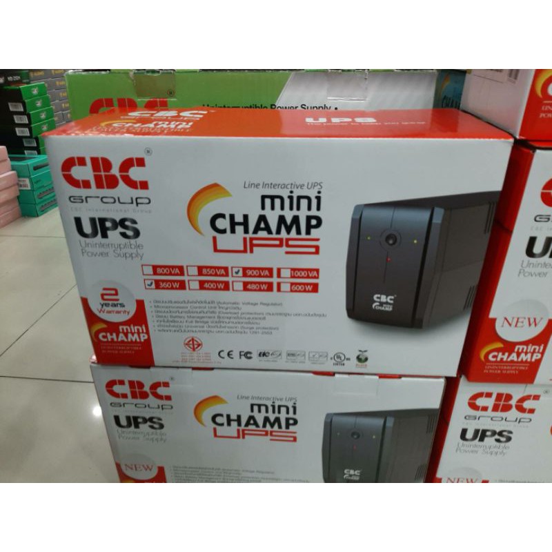 UPS (เครื่องสำรองไฟ) CBC รุ่น CHAMP MINI 900VA 360W -2ปี (Onsite ...