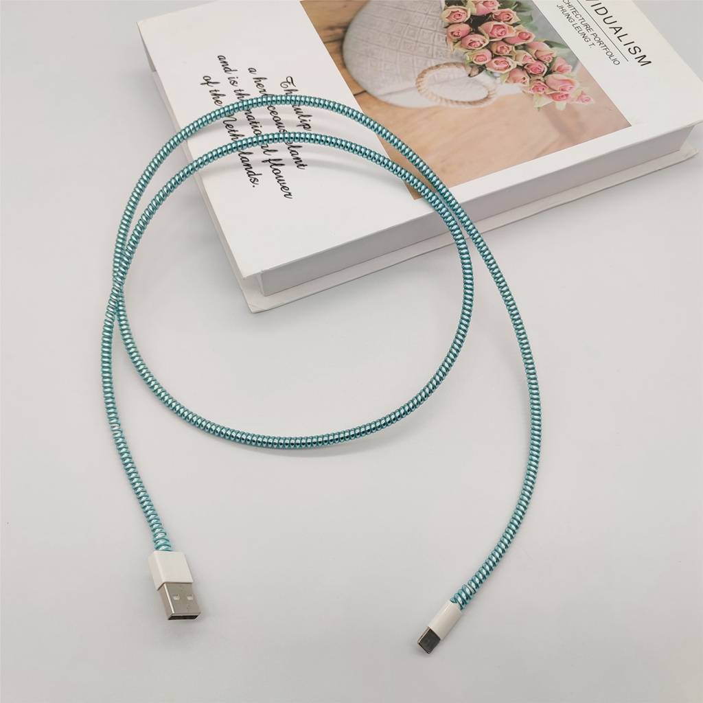 ตัวถนอมสายชาร์จ USB TPU แบบเกลียว หลากสี | Shopee Thailand