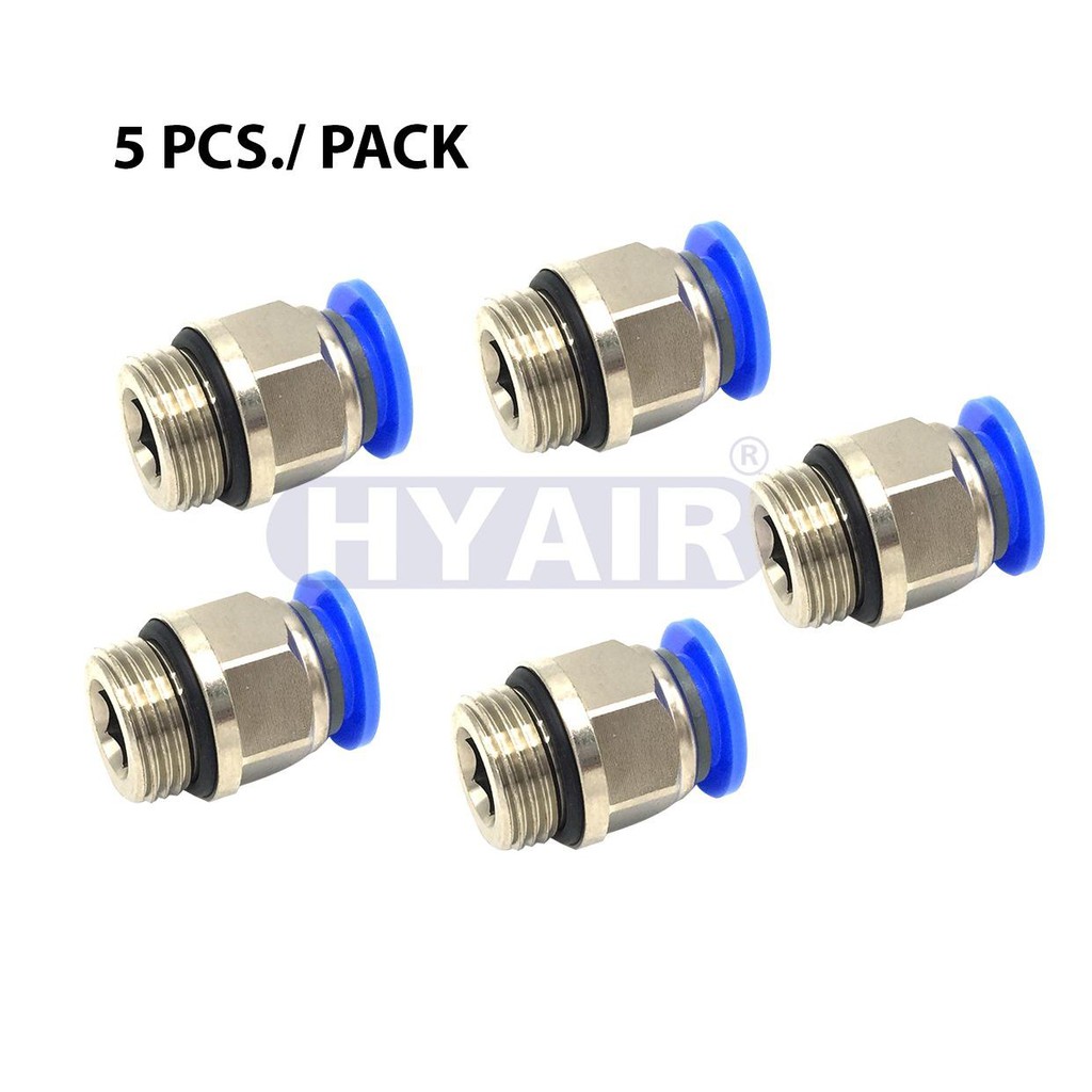 HYAIR ข้อต่อตรงเกลียวนอก EPC6-02 ขนาดเกลียว 1/4 ใช้กับท่อลม ขนาด 6 มม. ...