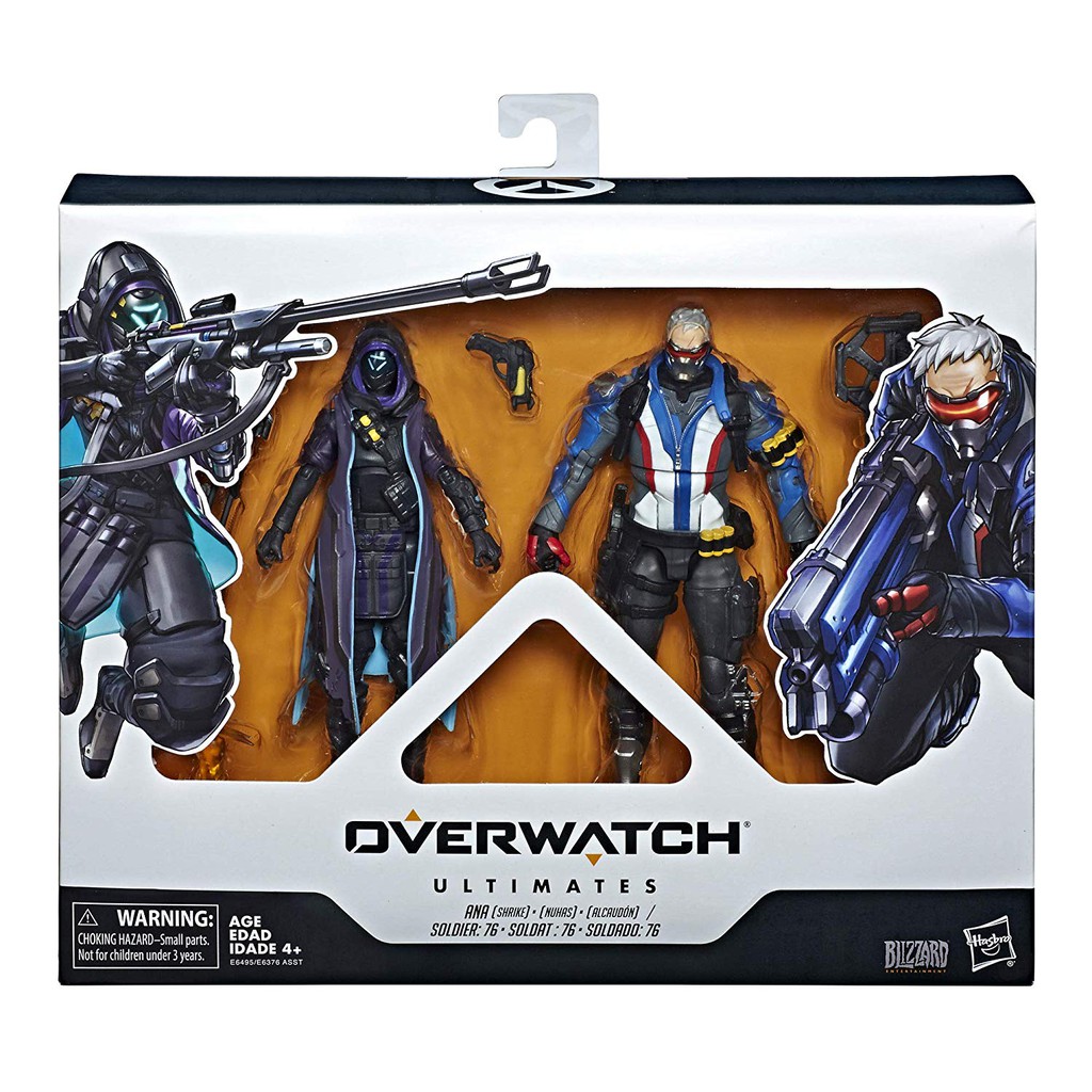 Hasbro Overwatch Ultimates Series Soldier: 76 & Shrike (Ana) Skin Dual ...