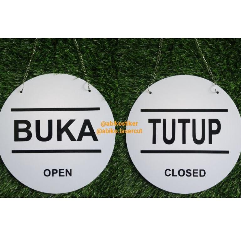 Kng OPEN CLOSED OPEN CLOSE SIGN BOARD ROUND ACRYLIC RETURNABLE |สินค้า ...
