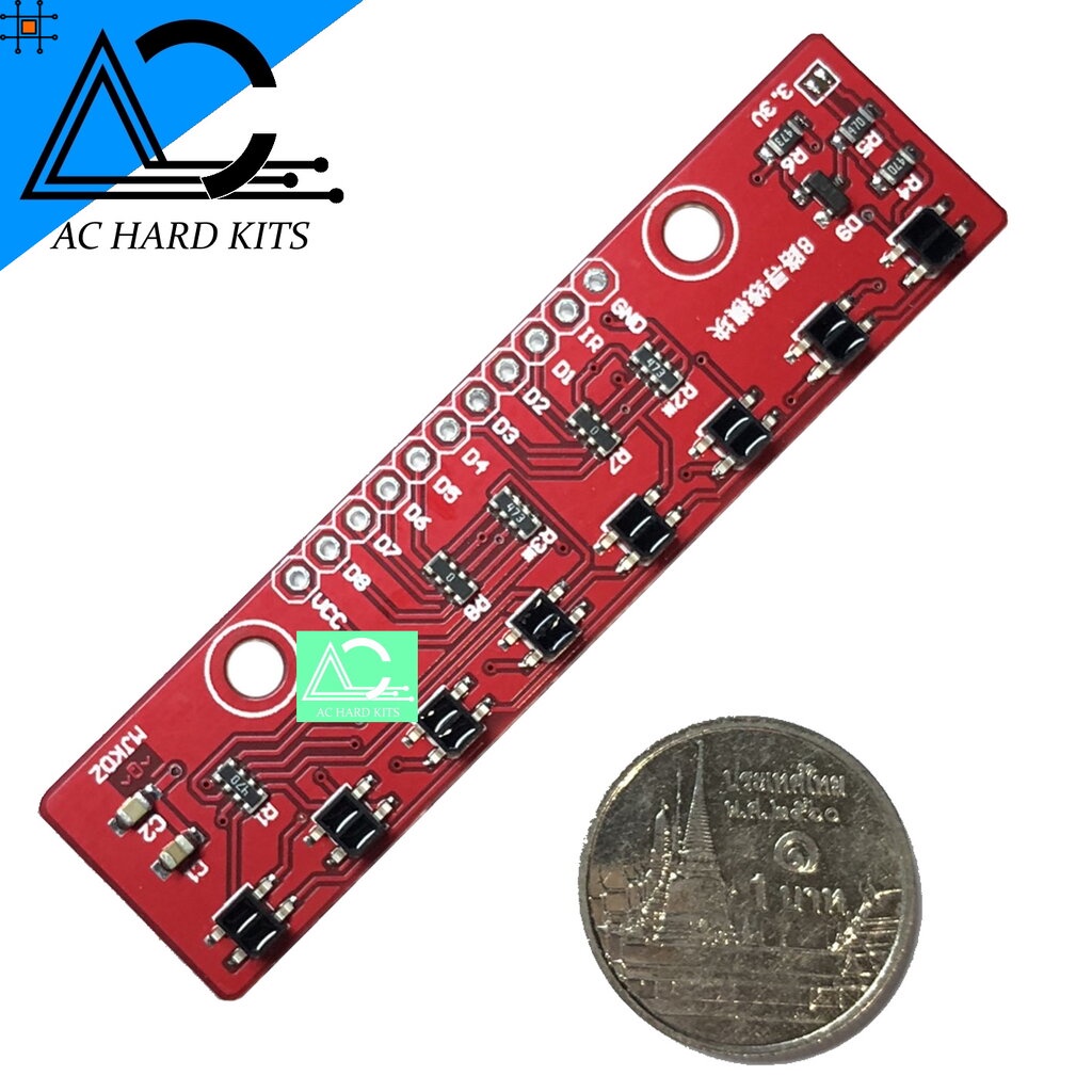 Tracking 8-way module เซนเซอร์ตรวจจับเส้นขาวดำ 8 ช่อง | Shopee Thailand