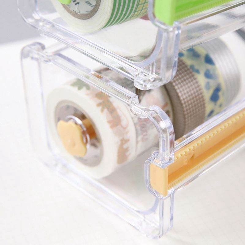 love*Tape Dispenser Cutter Storage Rack Holder Transparent Organizer ...