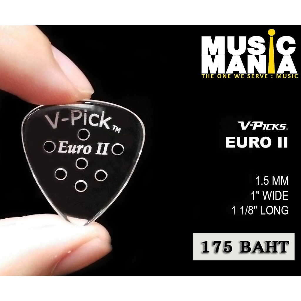 ปิ๊คกีต้าร์ V-Pick EURO II นำเข้าจากอเมริกาแท้ 100 % กรอกโค้ด INCPAY88 ...