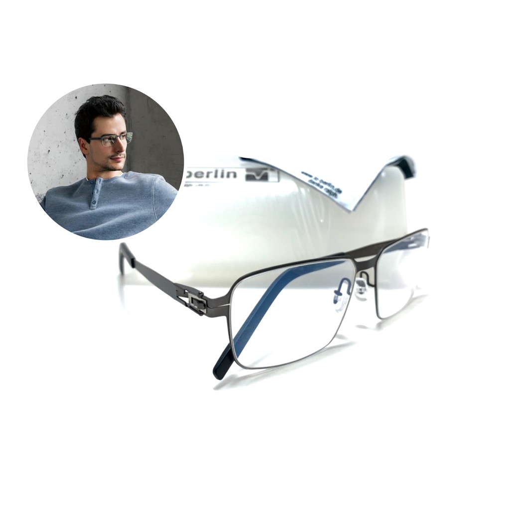 แว่นสายตา ic berlin sanetsch medlum ขนาด 55-18 mm สีกันเมทัล กรอบแว่น ...