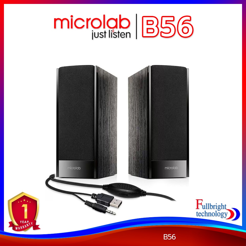 Microlab B56 Speaker 2.0 ลำโพงข้างคอมพิวเตอร์ ใช้ไฟเลี้ยงจากช่อง USB รุ่น B56 รับประกันศูนย์ไทย ...