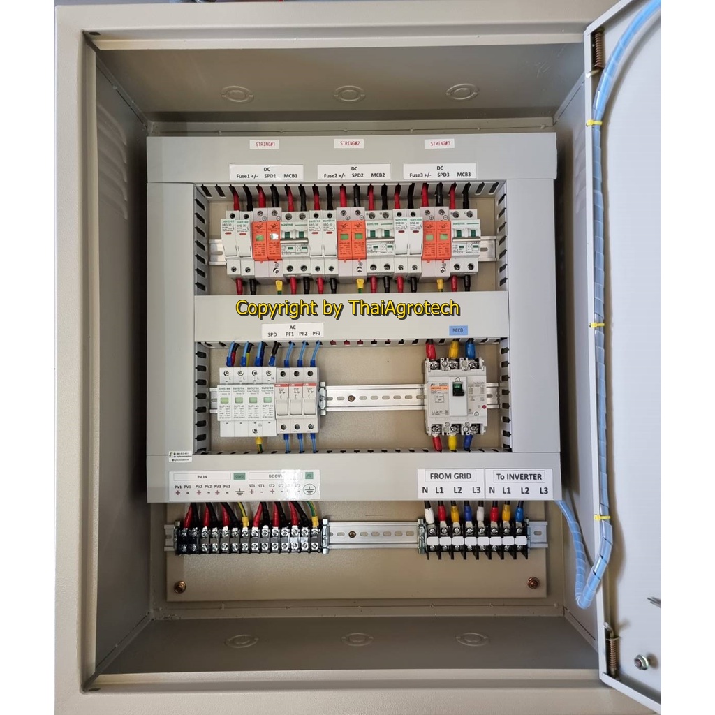 AC-DC combiner box 3string ขนาด 10-40kw 3phase สำหรับระบบโซล่าเซลล์ ...