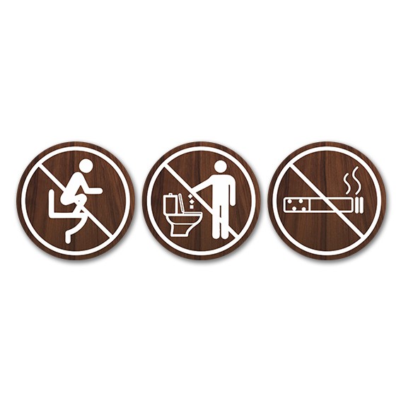 สติกเกอร์ No Squat - สติกเกอร์ติดห้องน้ํา - No Smoking toilet Marker ...