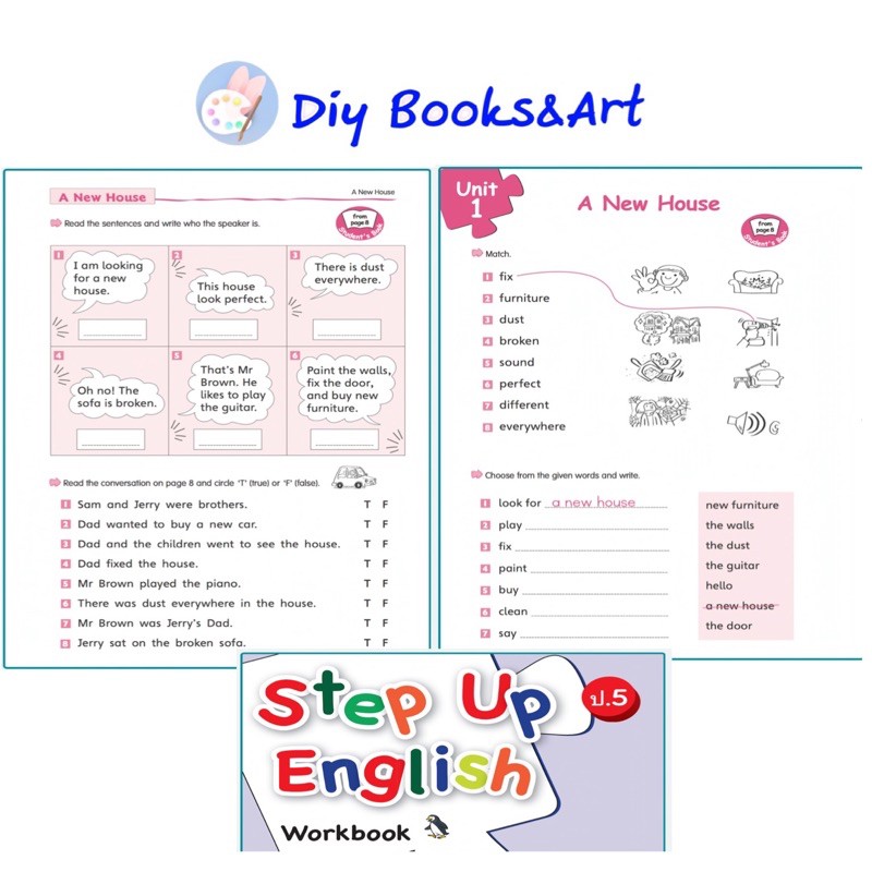 หนังสือ Step Up English Student Book/Workbook 1-6 (ธารปัญญา) ราคาแยก ...