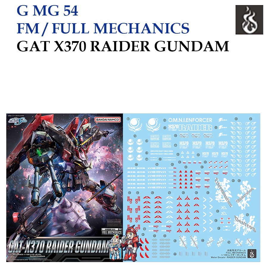 ดีคอลน้ำ [GHOST] MG 54 FM /FULL MECHANICS GAT X370 RAIDER GUNDAM (HIQ ...