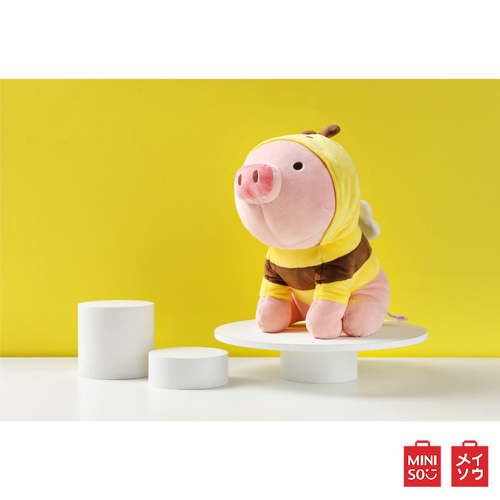 MINISO ตุ๊กตา ตุ๊กตาน้องหมู ตุ๊กตานั่งสวมฮู๊ต Hoody Piglet Plush toy ...