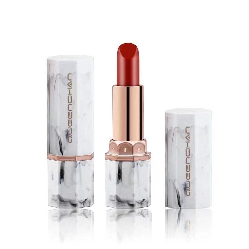 Quechen Marble Lipstick Matte Bean Paste Color Yeast ลิปสติกมอยซ์เจอไร ...