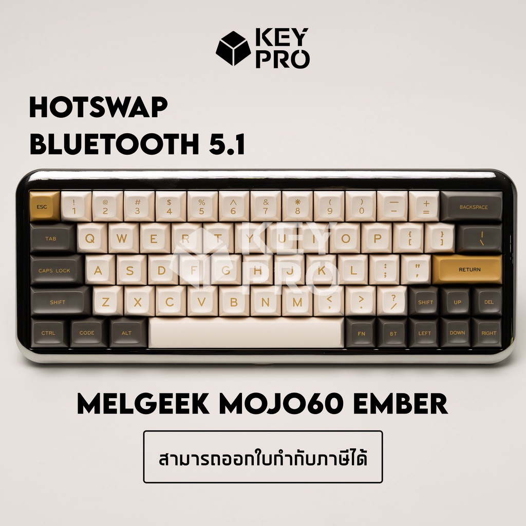 คีย์บอร์ด Melgeek Mojo60 Ember RGB Hotswap 5.1 Bluetooth Wireless ...