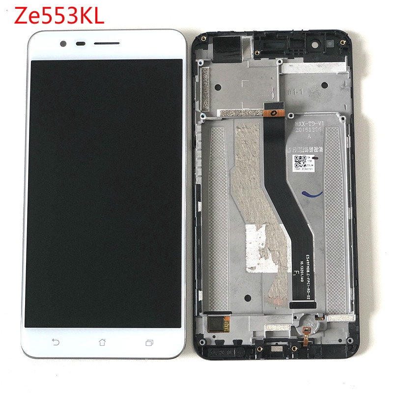 สําหรับ ASUS ZenFone 3 ซูม ZE553KL ZE553 Z01HDA จอแสดงผล LCD กรอบหน้าจอ ...