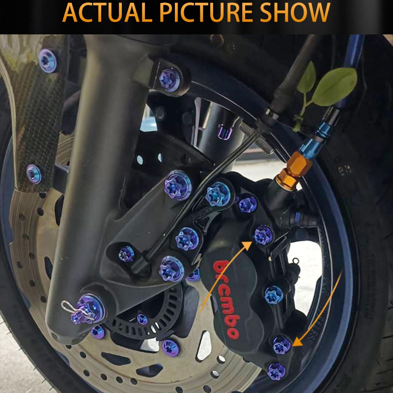 RTAMO Titanium Gr5 M8(#10)x15-120L 13D CNC Bolt Xmax Forza คาลิปเปอร์ ...