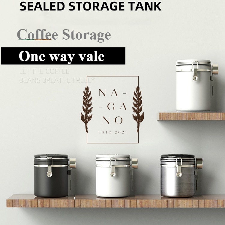 โหลเก็บกาแฟ one way vale โหลสูญญากาศ มีวาวล์คลายแก๊ส โหลสแตนเลส เก็บ ...