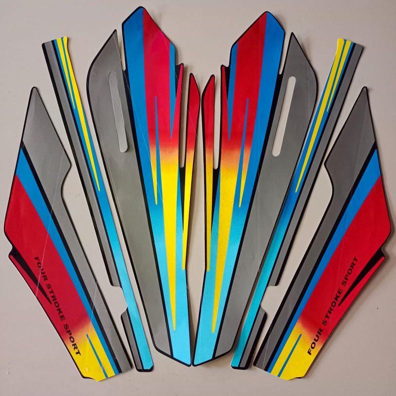 Merah 1994 honda gl pro triping สีแดงและสีน้ําเงิน สติ๊กเกอร์รายการ ...