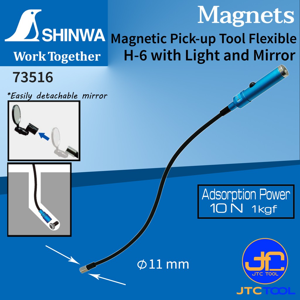 Shinwa แม่เหล็กดูดเศษเหล็กก้านงอ รุ่น 73516 - Magnetic Pick-Up Tool ...