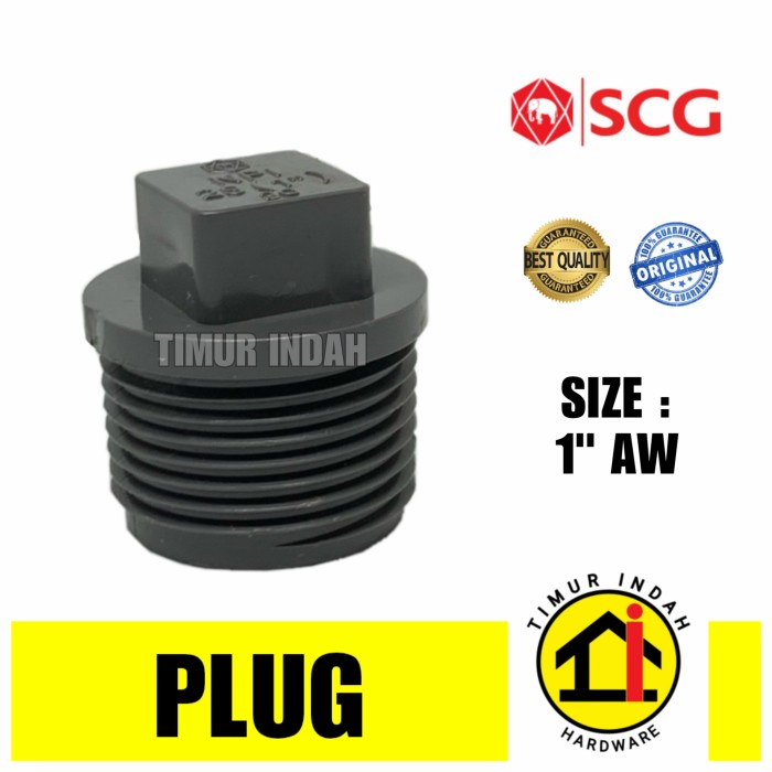 ปิดเกลียวนอก 1" AW / Plug 1" AW - SCG | Shopee Thailand