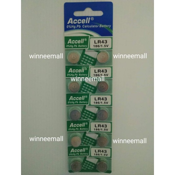 ถ่านกระดุม[Accell]LR41,LR43,LR44,LR1130,LR621,LR626,LR721 [ ของแท้ ] | Shopee Thailand