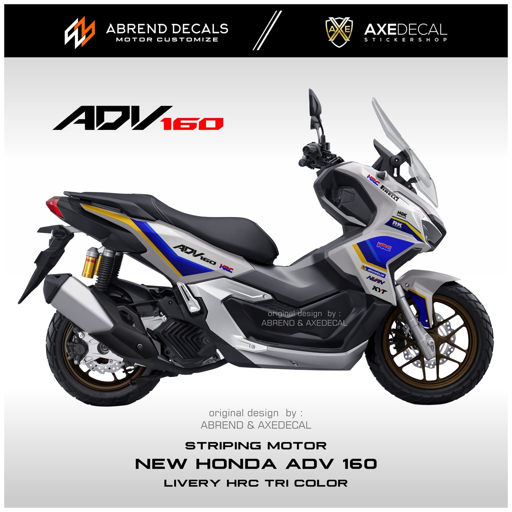 Striping Honda ADV 160 ใหม่ Livery Hrc Racing/สติกเกอร์รถจักรยานยนต์ ...
