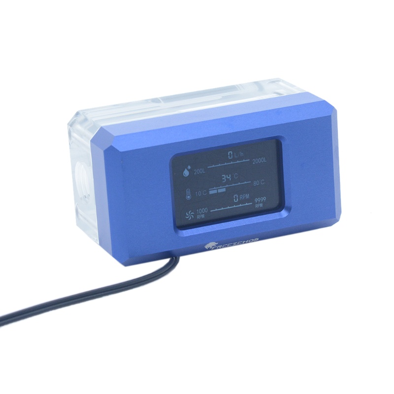 Love คอมพิวเตอร ์ Water Cooling Flow Meter Flow Indicator LED Flow Rate ...