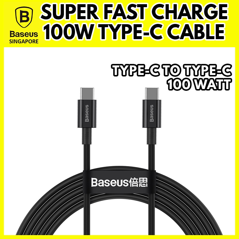 Baseus Superior Series สายชาร์จเร็วสุด Type-C ถึง Type-C 100W สาย samsung Type C สายชาร์จ ...