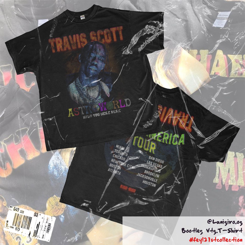 ฺBootleg Vtg.Travis Scott Tour 18-19 | Shopee Thailand